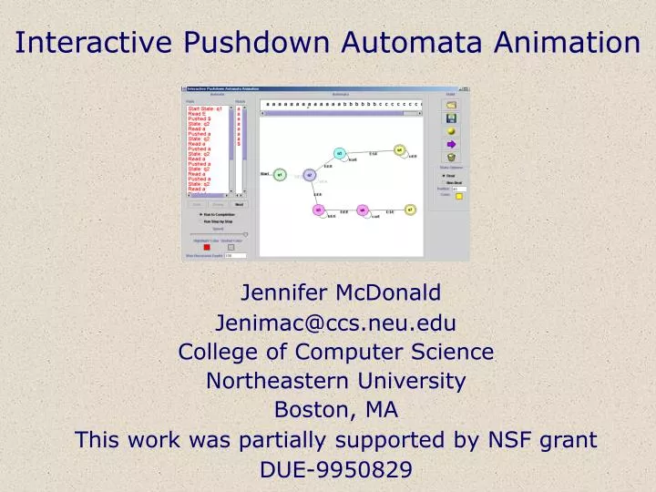 PPT - Interactive Pushdown Automata Animation PowerPoint Presentation, free download - ID:6543743
