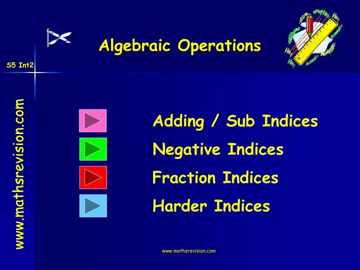 PPT - Algebraic Operations PowerPoint Presentation, free download - ID ...