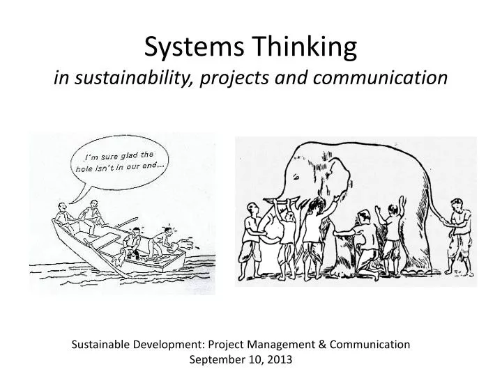 PPT - Systems Thinking in sustainability, projects and communication ...