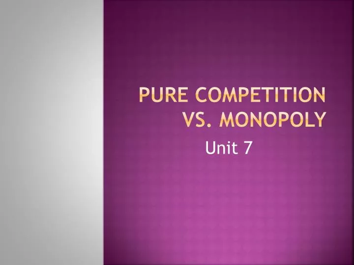 PPT - Pure competition vs. monopoly PowerPoint Presentation, free ...