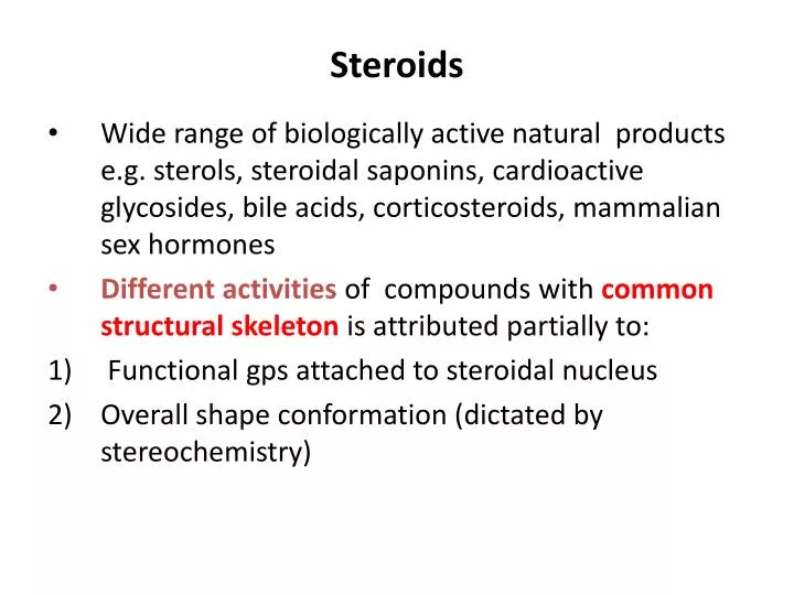 PPT - Steroids PowerPoint Presentation, free download - ID:6544980