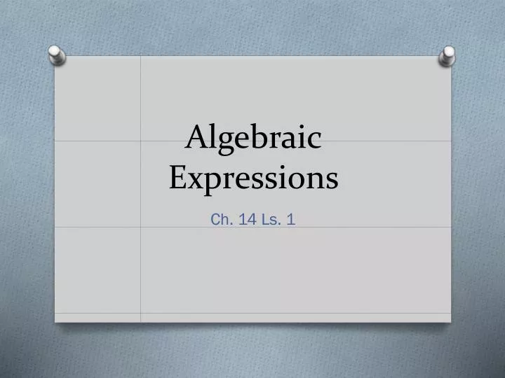 PPT - Algebraic Expressions PowerPoint Presentation, free download - ID ...
