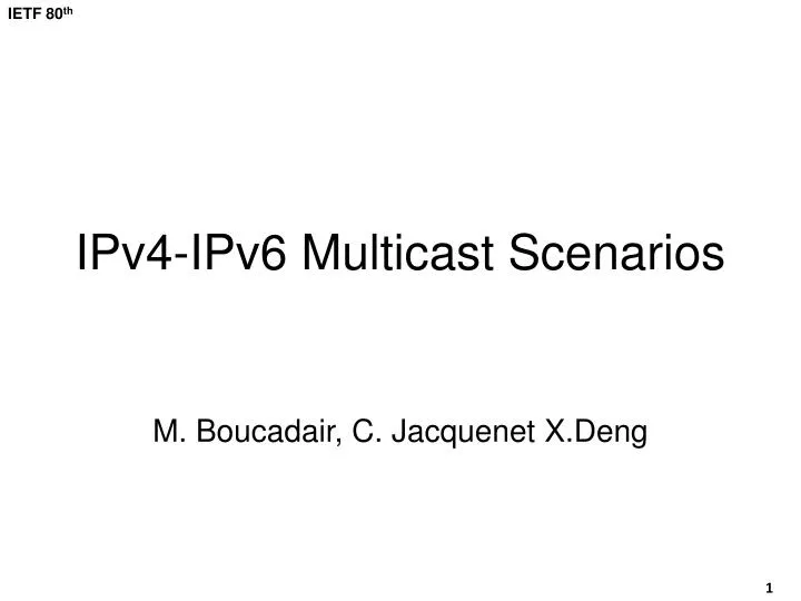 PPT - IPv4-IPv6 Multicast Scenarios PowerPoint Presentation, free ...