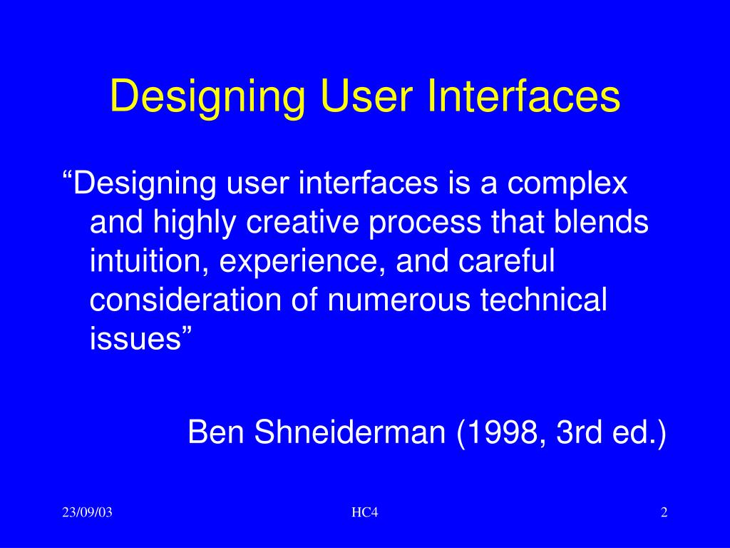 PPT - Designing the User Interface PowerPoint Presentation, free ...