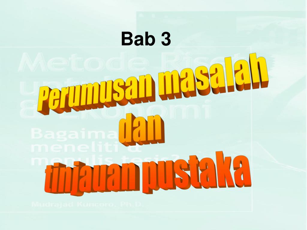 Ppt Perumusan Masalah Dan Tinjauan Pustaka Powerpoint Presentation