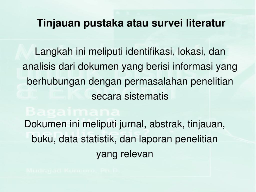 Ppt Perumusan Masalah Dan Tinjauan Pustaka Powerpoint Presentation