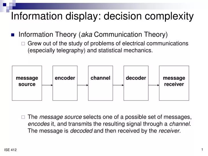 PPT - Information display: decision complexity PowerPoint Presentation ...