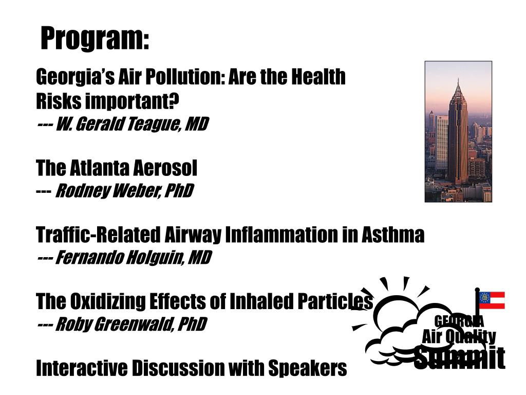 PPT - GEORGIA Air Quality Summit: Every Breath You Take for Health and ...