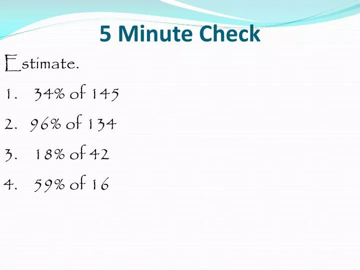 PPT - 5 Minute Check PowerPoint Presentation, free download - ID:6549624