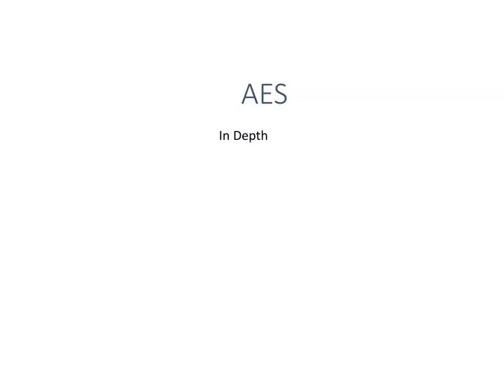 PPT - AES PowerPoint Presentation, free download - ID:6549866