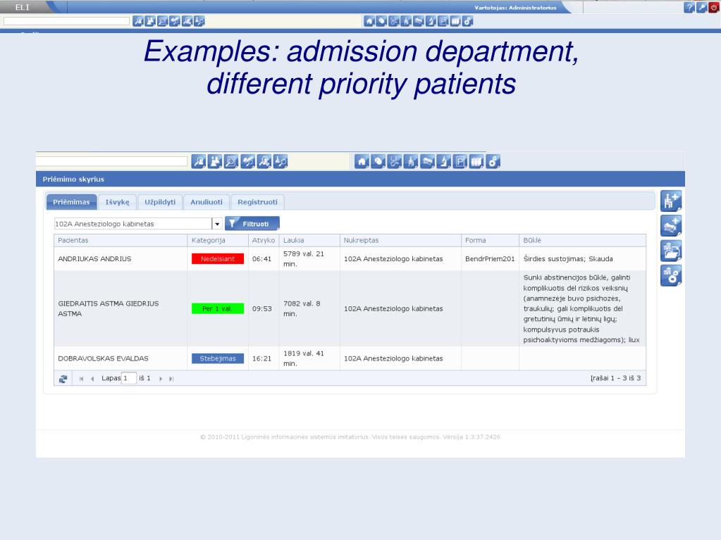 PPT - Simulator of the Hospital Information System for Medical, Public ...