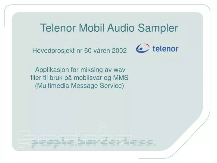 PPT - Telenor Mobil Audio Sampler PowerPoint Presentation, free ...