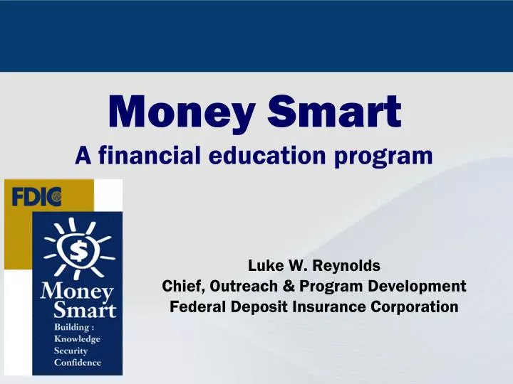 PPT - Money Smart A financial education program PowerPoint Presentation ...