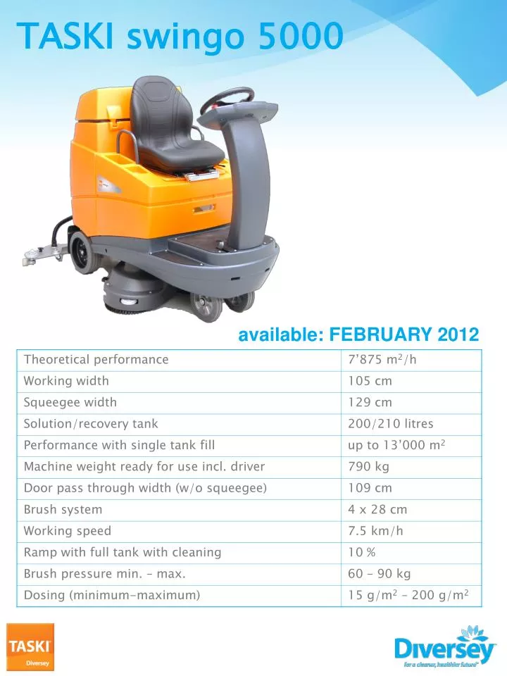 PPT - TASKI swingo 5000 PowerPoint Presentation, free download - ID:6552230