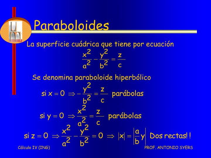 PPT - SUPERFICIES CUÁDRICAS PowerPoint Presentation - ID:6552398