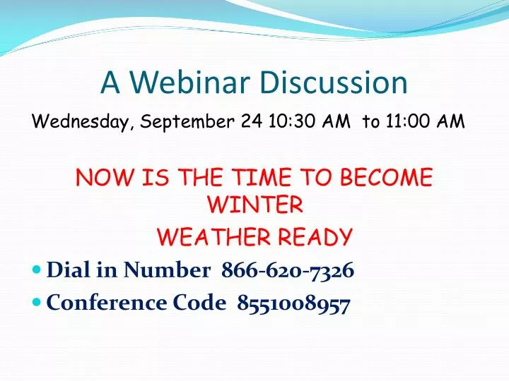 PPT - A Webinar Discussion PowerPoint Presentation, free download - ID ...
