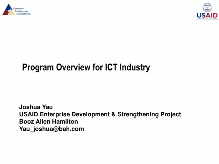PPT - Program Overview for ICT Industry PowerPoint Presentation, free ...