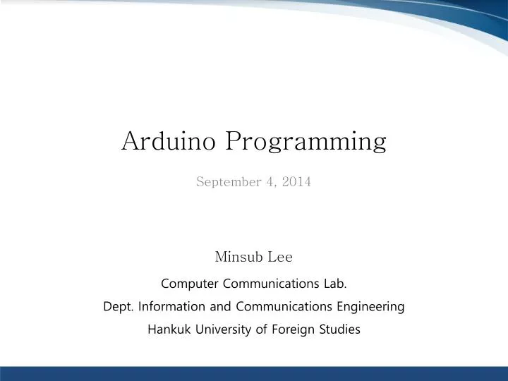 Ppt Arduino Programming Powerpoint Presentation Free Download Id6554531