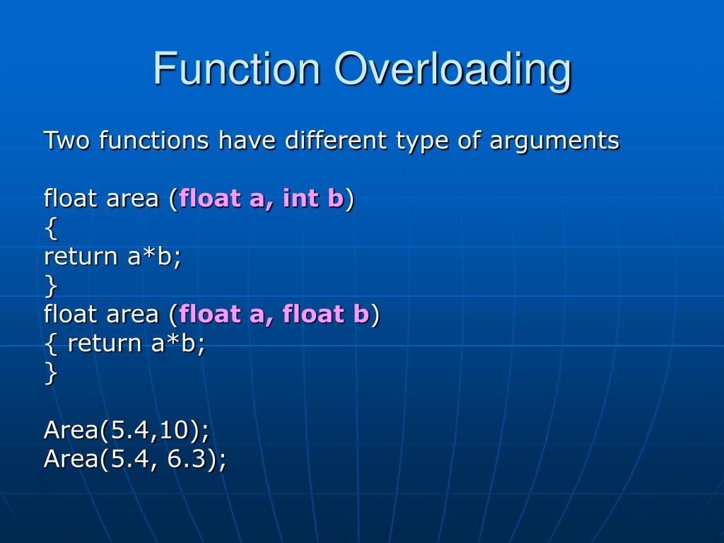 PPT - Function Overloading PowerPoint Presentation, free download - ID ... PPT - Function Overloading PowerPoint Presentation, free download - ID ...