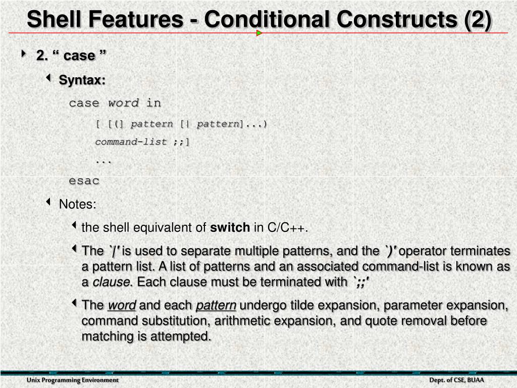 Ppt Unix Programming Environment Part 4 Shell Programming Prepared By Xu Zhenya Xzybuaa
