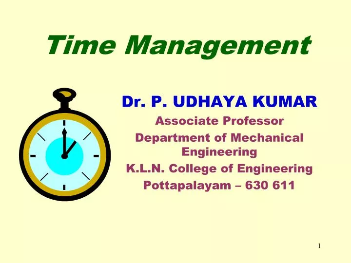 PPT - Time Management PowerPoint Presentation, free download - ID:6559509