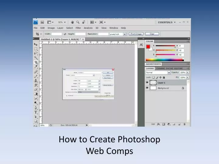 PPT - How to Create Photoshop Web Comps PowerPoint Presentation, free ...