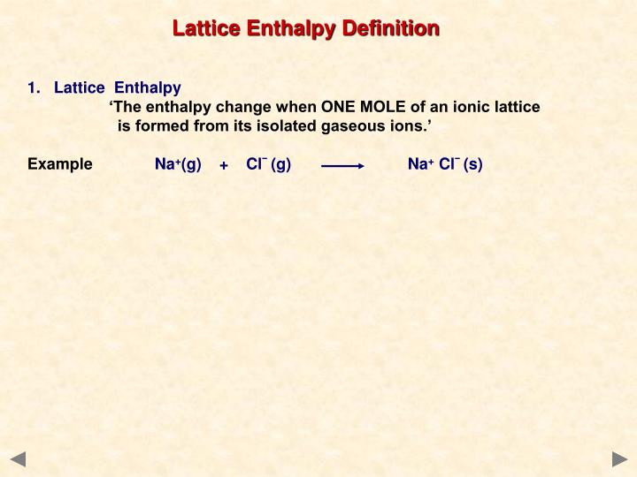 PPT - Lattice enthalpy PowerPoint Presentation - ID:6559902
