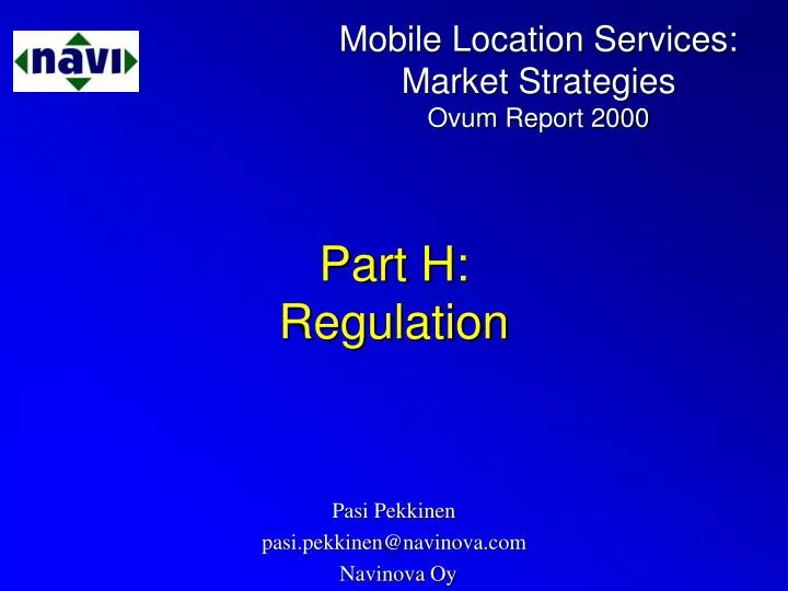 PPT - Part H: Regulation PowerPoint Presentation, free download - ID ...
