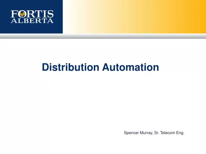 PPT - Distribution Automation PowerPoint Presentation, free download ...
