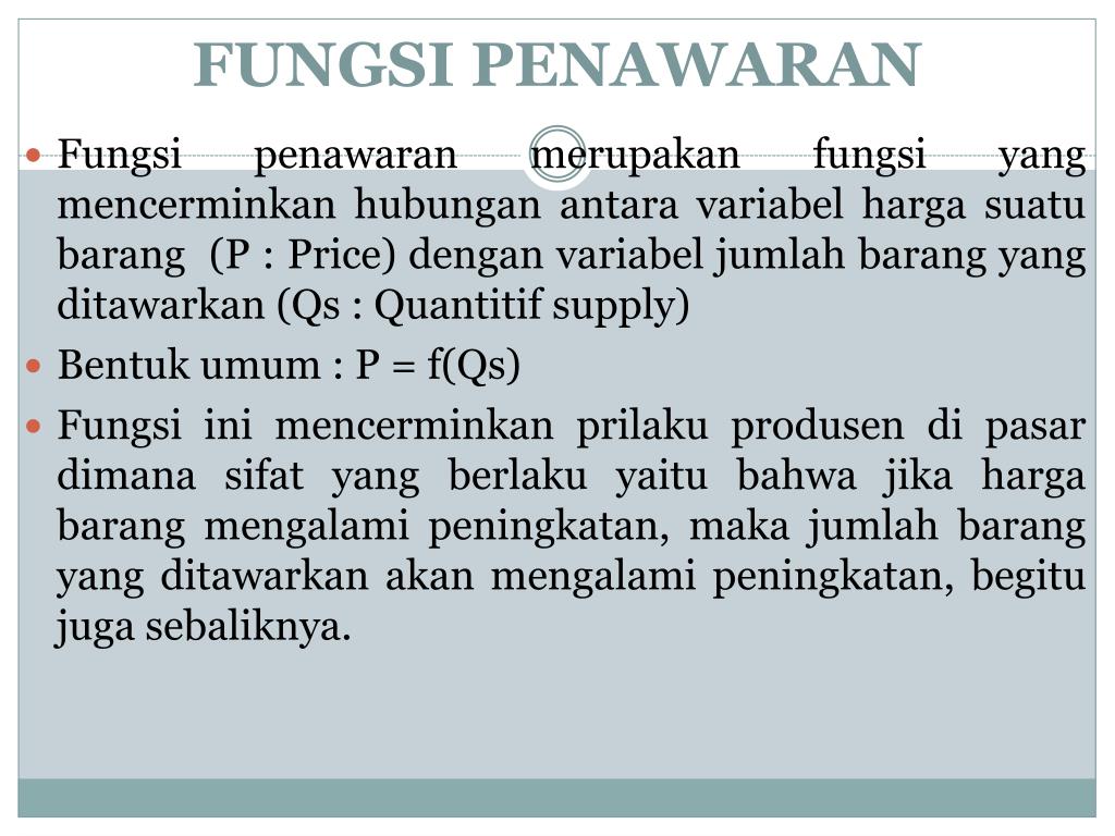 PPT - FUNGSI PERMINTAAN DAN PENAWARAN PowerPoint Presentation, free ... PPT - FUNGSI PERMINTAAN DAN PENAWARAN PowerPoint Presentation, free ...