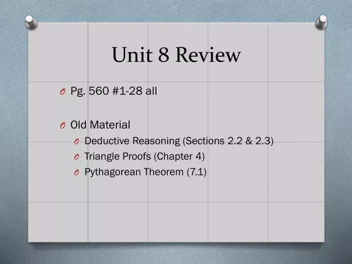 PPT - Unit 8 Review PowerPoint Presentation, free download - ID:6562955