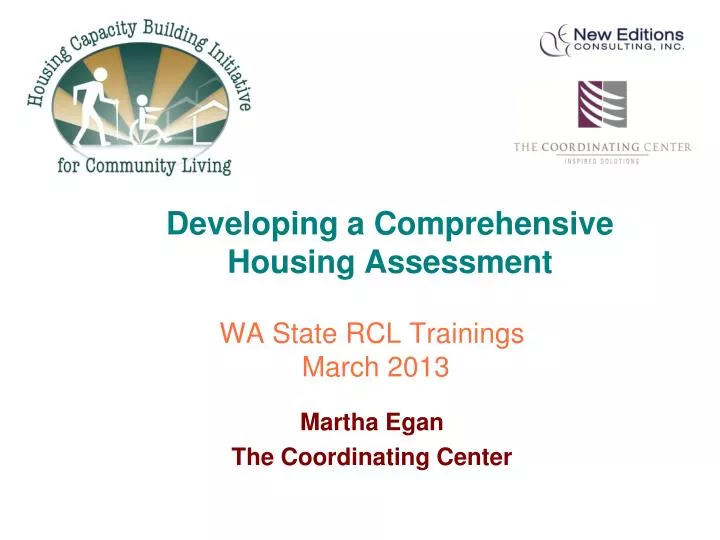 PPT - Developing a Comprehensive Housing Assessment PowerPoint ...