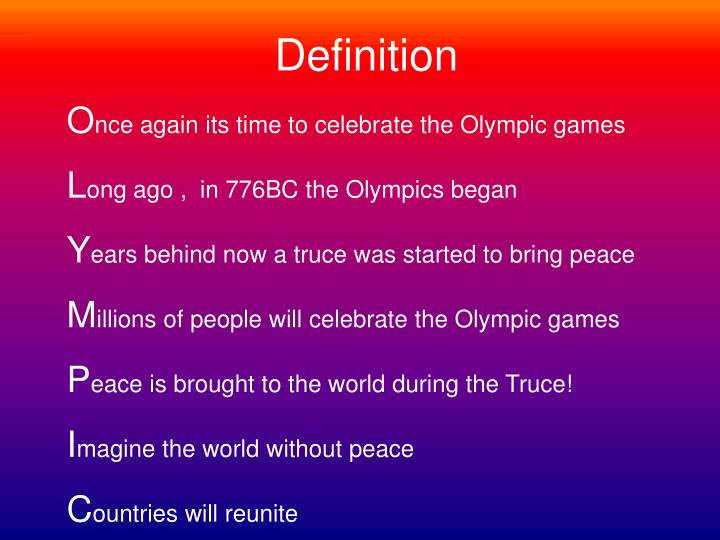 PPT - THE OLYMPIC TRUCE PowerPoint Presentation - ID:6563239