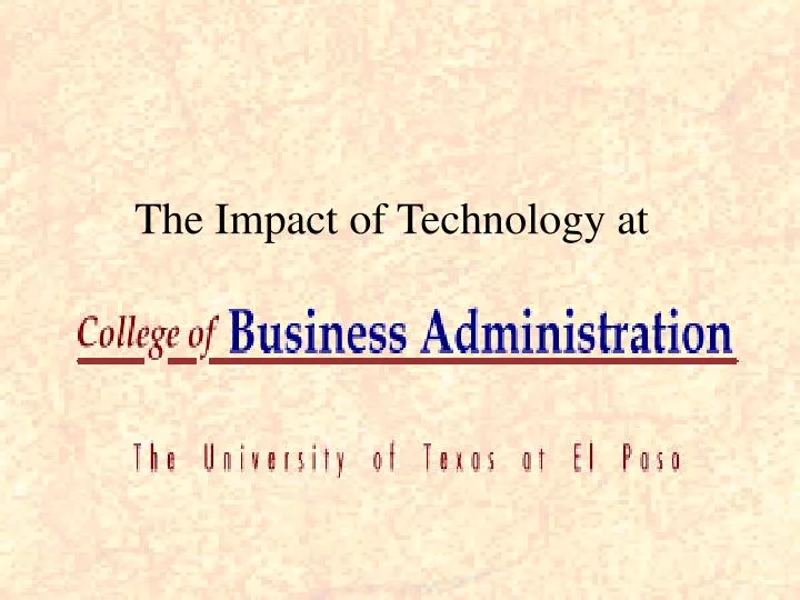PPT - The Impact of Technology at PowerPoint Presentation, free ...