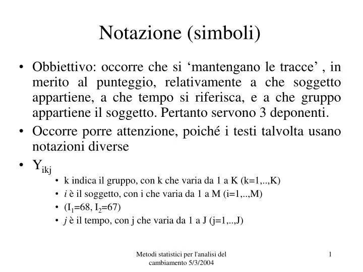 PPT - Notazione (simboli) PowerPoint Presentation, free download - ID ...