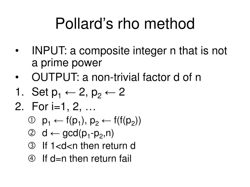 Ppt Pollard S Rho Method Powerpoint Presentation Free Download Id 6564058