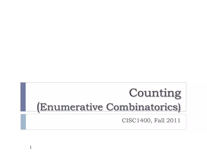 PPT - Counting ( Enumerative Combinatorics) PowerPoint Presentation ... PPT - Counting ( Enumerative Combinatorics) PowerPoint Presentation ...