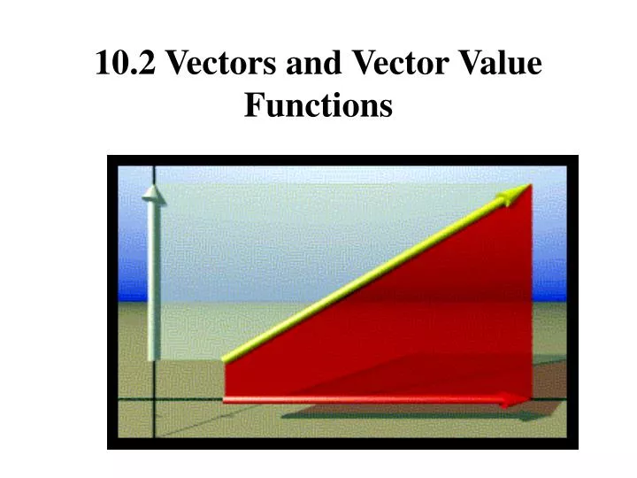PPT - 10.2 Vectors and Vector Value Functions PowerPoint Presentation ...