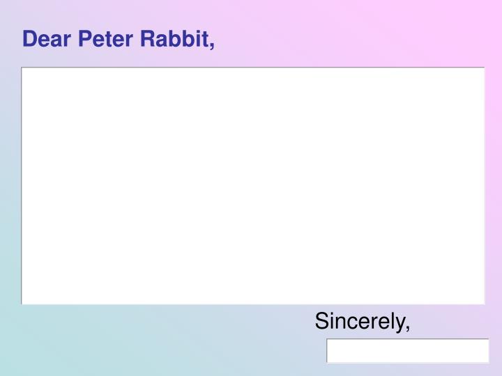 PPT - Dear Peter Rabbit! PowerPoint Presentation - ID:6565120