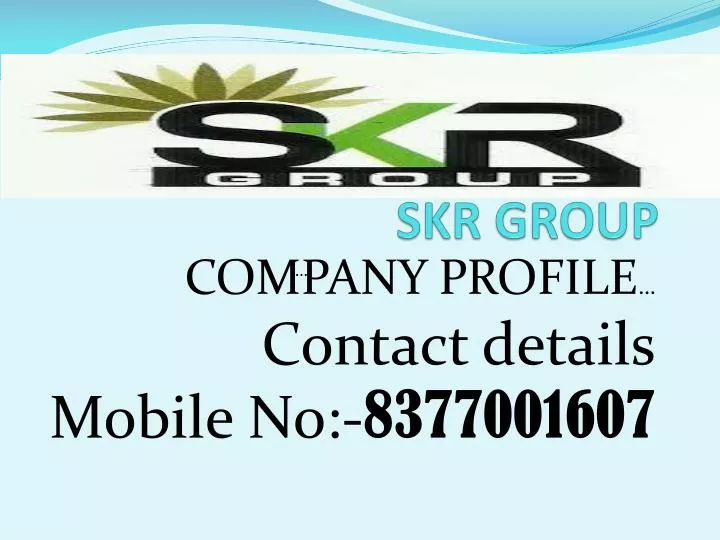 PPT - SKR GROUP PowerPoint Presentation, free download - ID:6565824