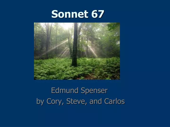 PPT - Sonnet 67 PowerPoint Presentation, free download - ID:6567798