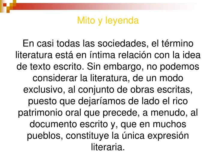 PPT - DEFINICION MITO Y LEYENDA PowerPoint Presentation, free download ...