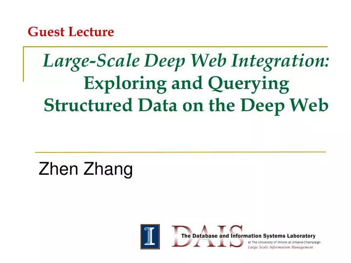 Ppt Large Scale Deep Web Integration Exploring And Querying Structured Data On The Deep Web 