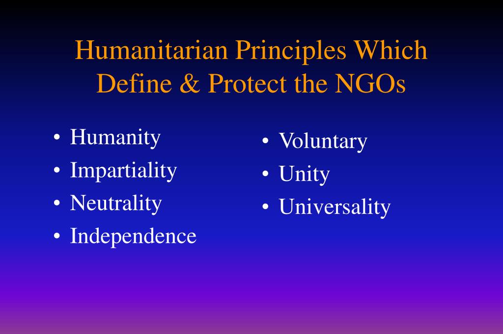 PPT - Non-Governmental Organizations (NGOs) in Complex Emergencies ...