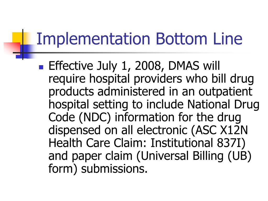 PPT - New National Drug Code (NDC) Billing Requirement for Pharmacy ...
