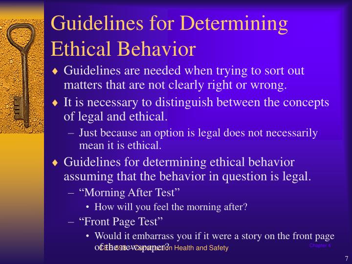 PPT - CHAPTER 4 – ETHICS AND SAFETY PowerPoint Presentation - ID:6571562