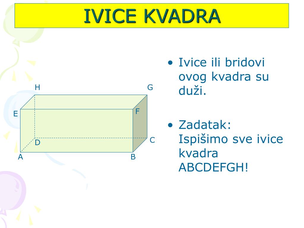 PPT - KVADAR PRAVOUGLI PARALELOPIPED PowerPoint Presentation, free ...