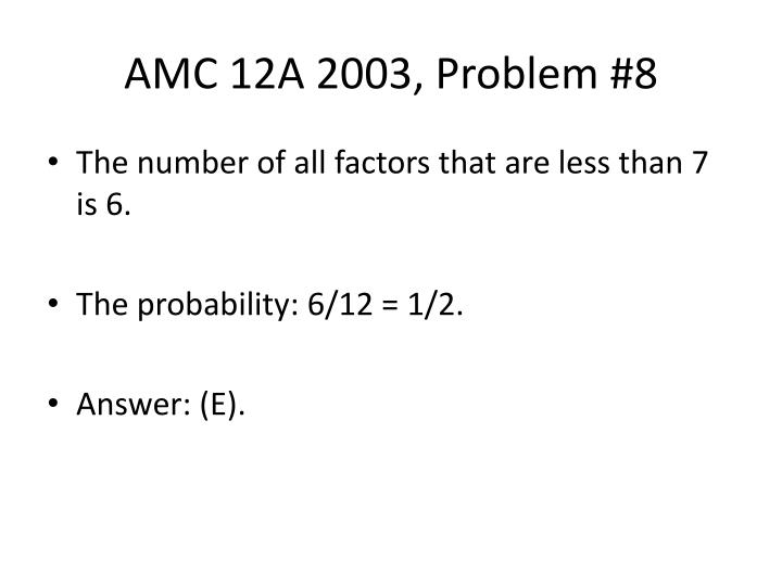 PPT - AMC 8 Preparation PowerPoint Presentation - ID:6572050