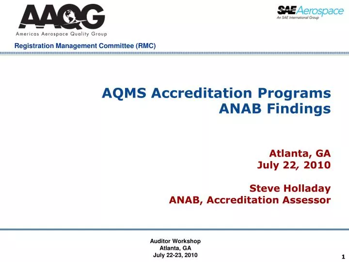 PPT - AQMS Accreditation Programs ANAB Findings PowerPoint Presentation ...