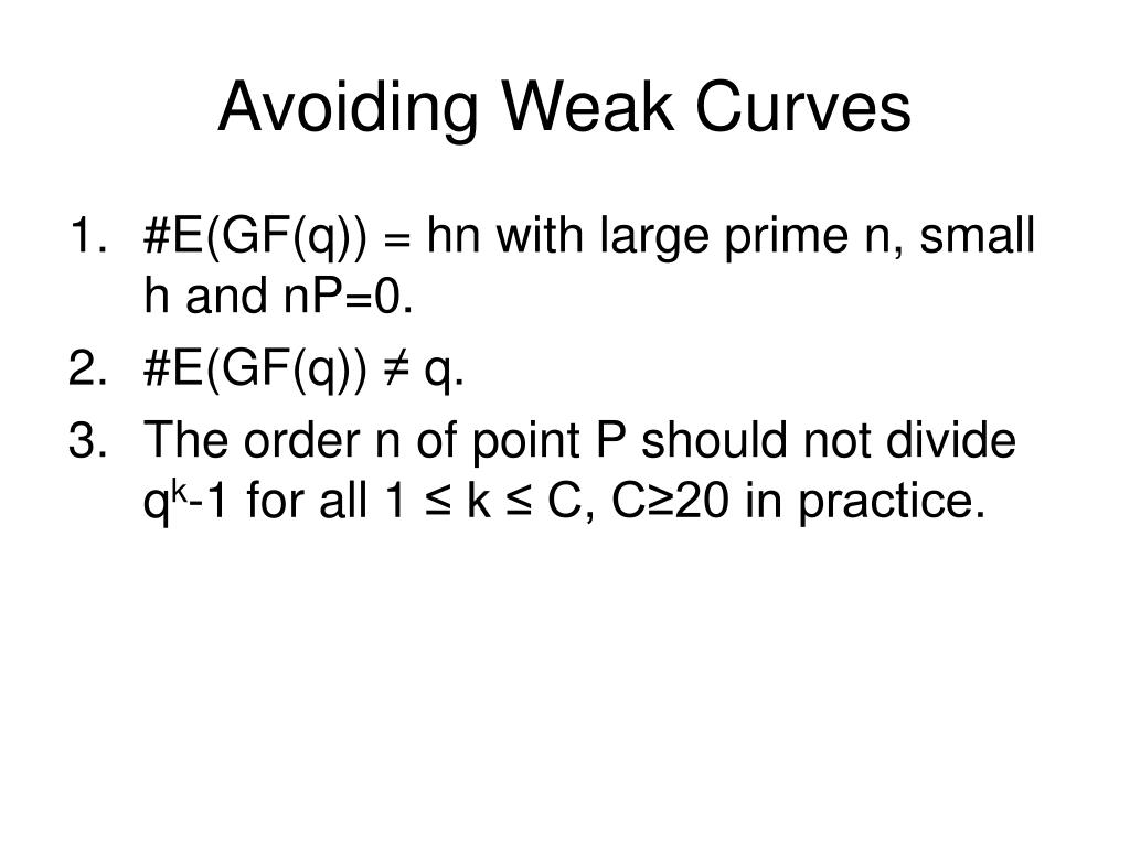 Ppt Ecc Curve Selection Powerpoint Presentation Free Download Id